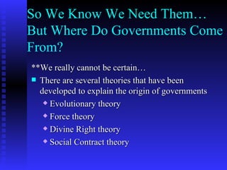 Introduction to Government | PPT