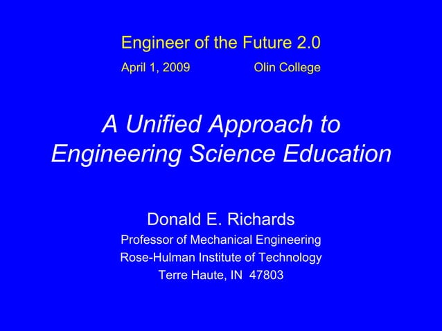 Unified Approach to Engineering Science Education | PPT Unified Approach to Engineering Science Education | PPT