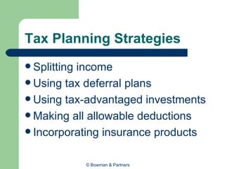 Tax Planning | PPT | Personal Taxes | Personal Finance