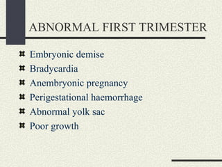 First Trimester over view | PPT