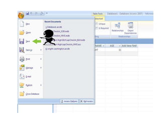 How to Create A Microsoft Access 2007 Database | PPT