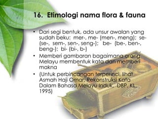 Perkembangan Bahasa Melayu dari Aspek Leksikon & Etimologi | PPT