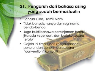 Perkembangan Bahasa Melayu dari Aspek Leksikon & Etimologi | PPT
