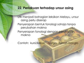 Perkembangan Bahasa Melayu dari Aspek Leksikon & Etimologi | PPT