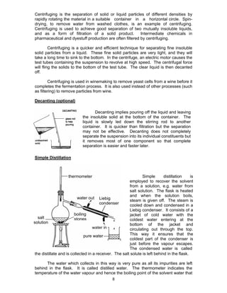 Separation Techniques Revision PDF | PDF