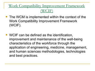 The Work Compatibility Improvement Framework | PPT