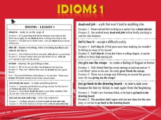 GRAMMAR:Idioms1 | PPT