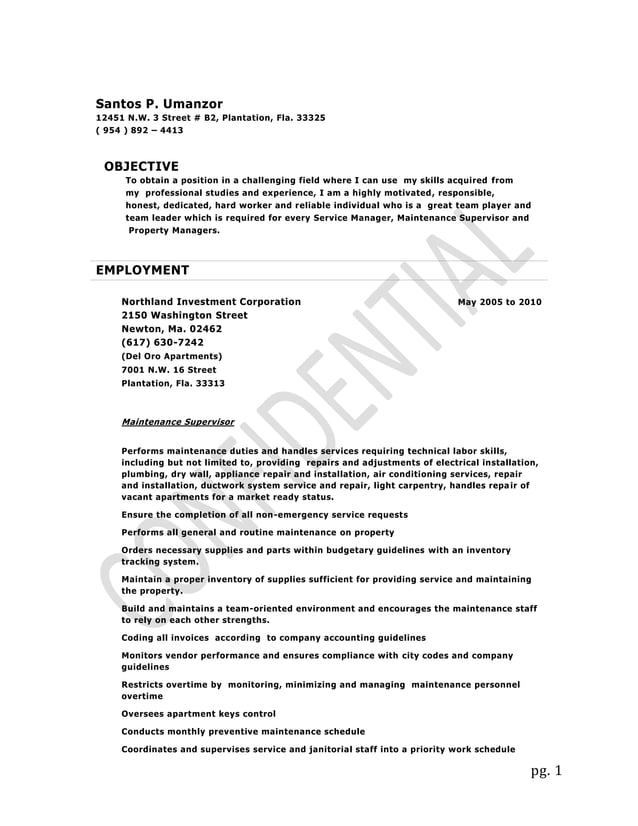 C:\Documents And Settings\Santos P Umanzor\My Documents\Resume | PDF