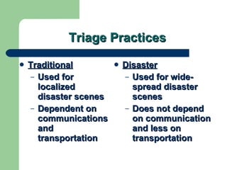 Disaster Triage START and SAVE | PPT