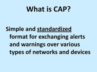 Common Alerting Protocol/Interopeable Data | PPTX