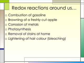 Redox Reactions | PPT