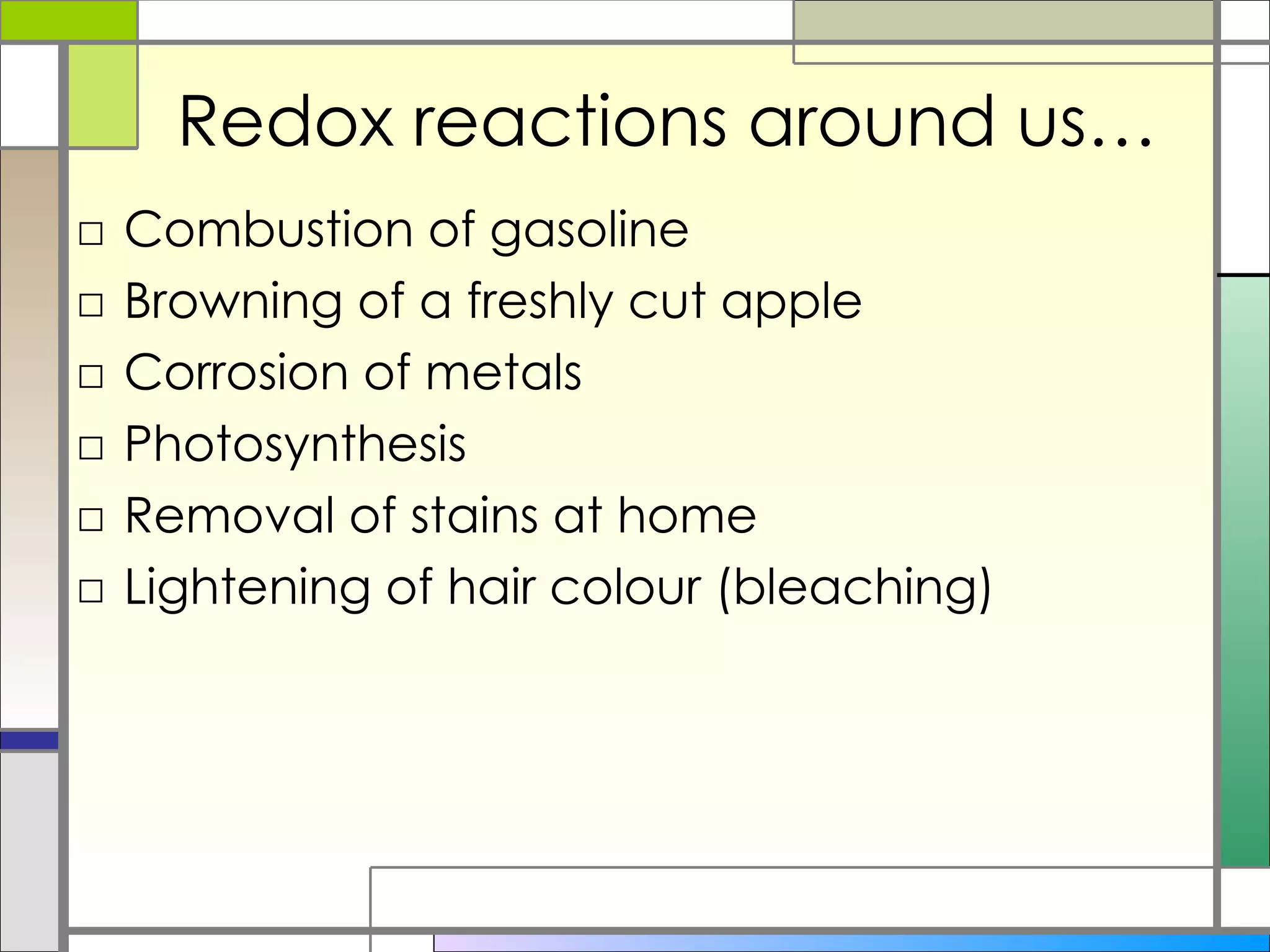 Redox | PPT | Chemistry | Science