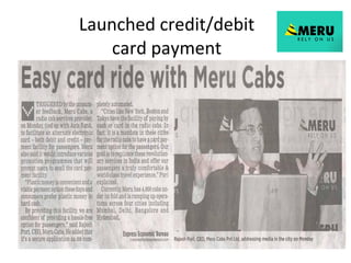 Meru Cabs - India's finest taxi services | PPT | Automotive Industry ...