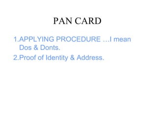 PAN card | PPT