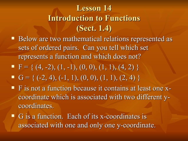Objective 1 - Identifying Functions | PPT