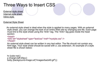 cascading style sheet ppt | PPT