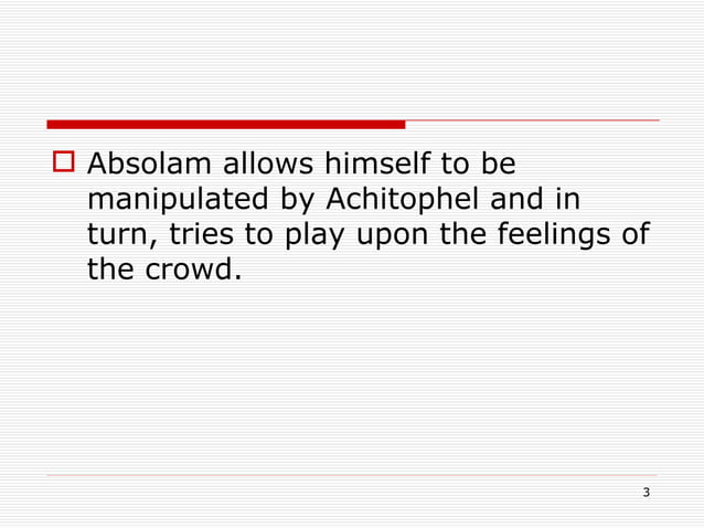 C:\Documents And Settings\Student\Desktop\Parita\Character Of Absalom | PPT