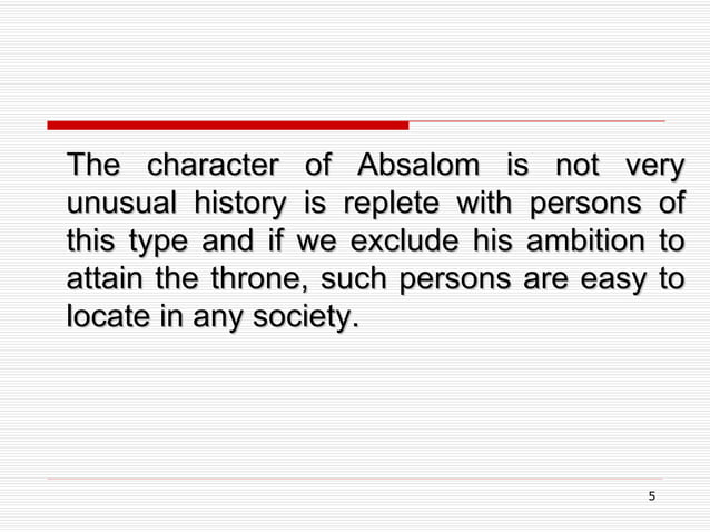 C:\Documents And Settings\Student\Desktop\Parita\Character Of Absalom | PPT