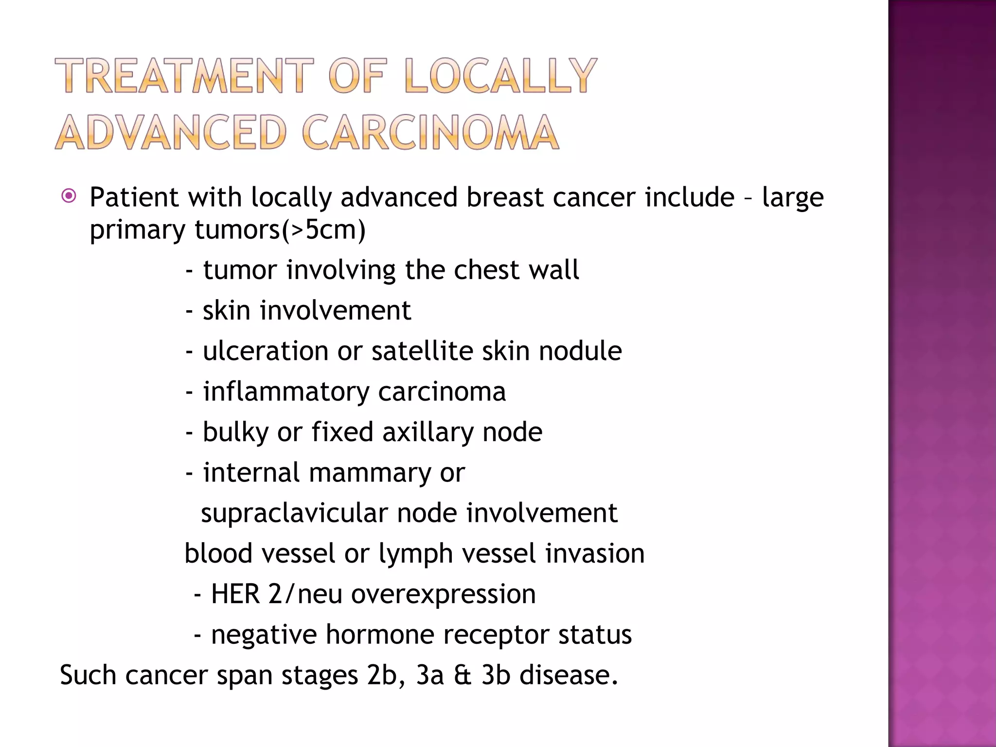surgical anatomy of breast & management of advanced carcinoma breast | PPT