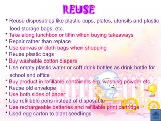 Reduce, Reuse, Recycle | PPTX