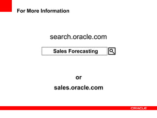 CRM@Oracle - Forecasting | PPTX