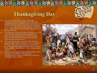 thanksigiving day | PPT | National & Civic Holidays | Holidays