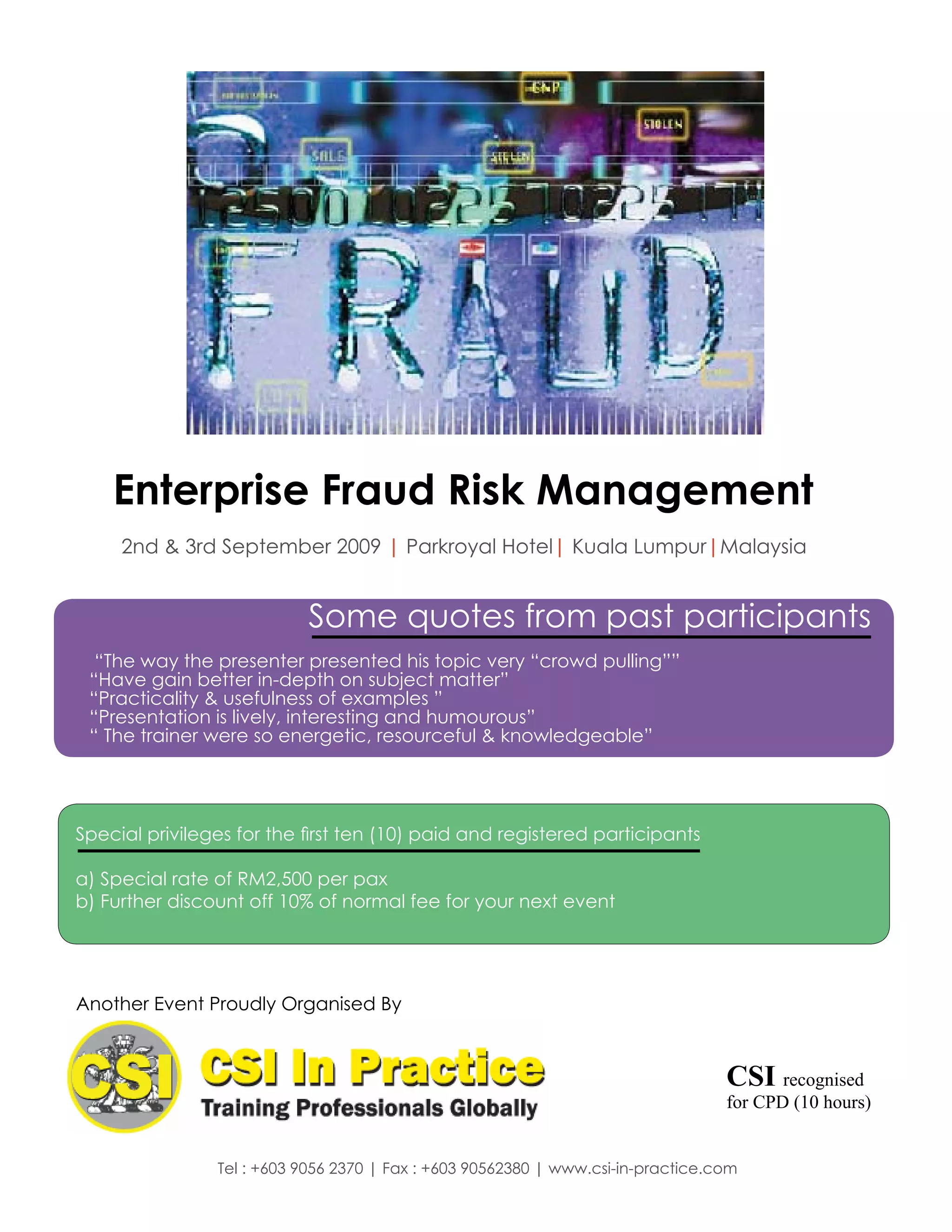 Enterprise Fraud Risk Management | PDF