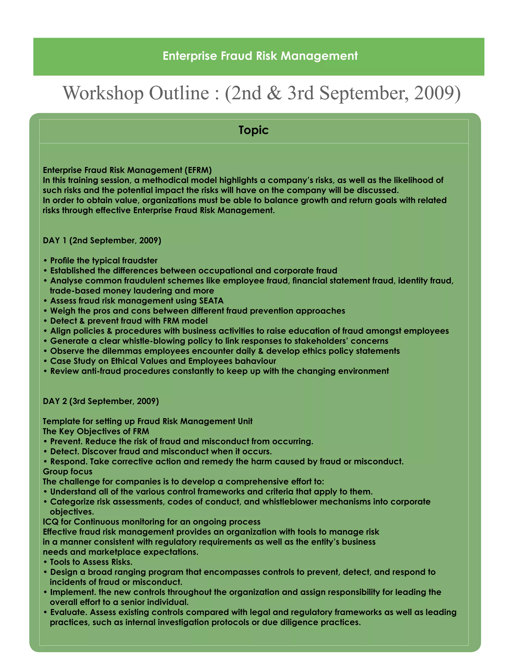 Enterprise Fraud Risk Management | PDF