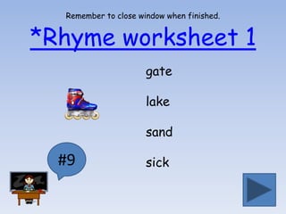 Rhyming Internet Activity | PPSX