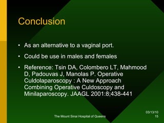 \Minilaparoscopy As An Alternative To Natural Orifice Surgery | PPT