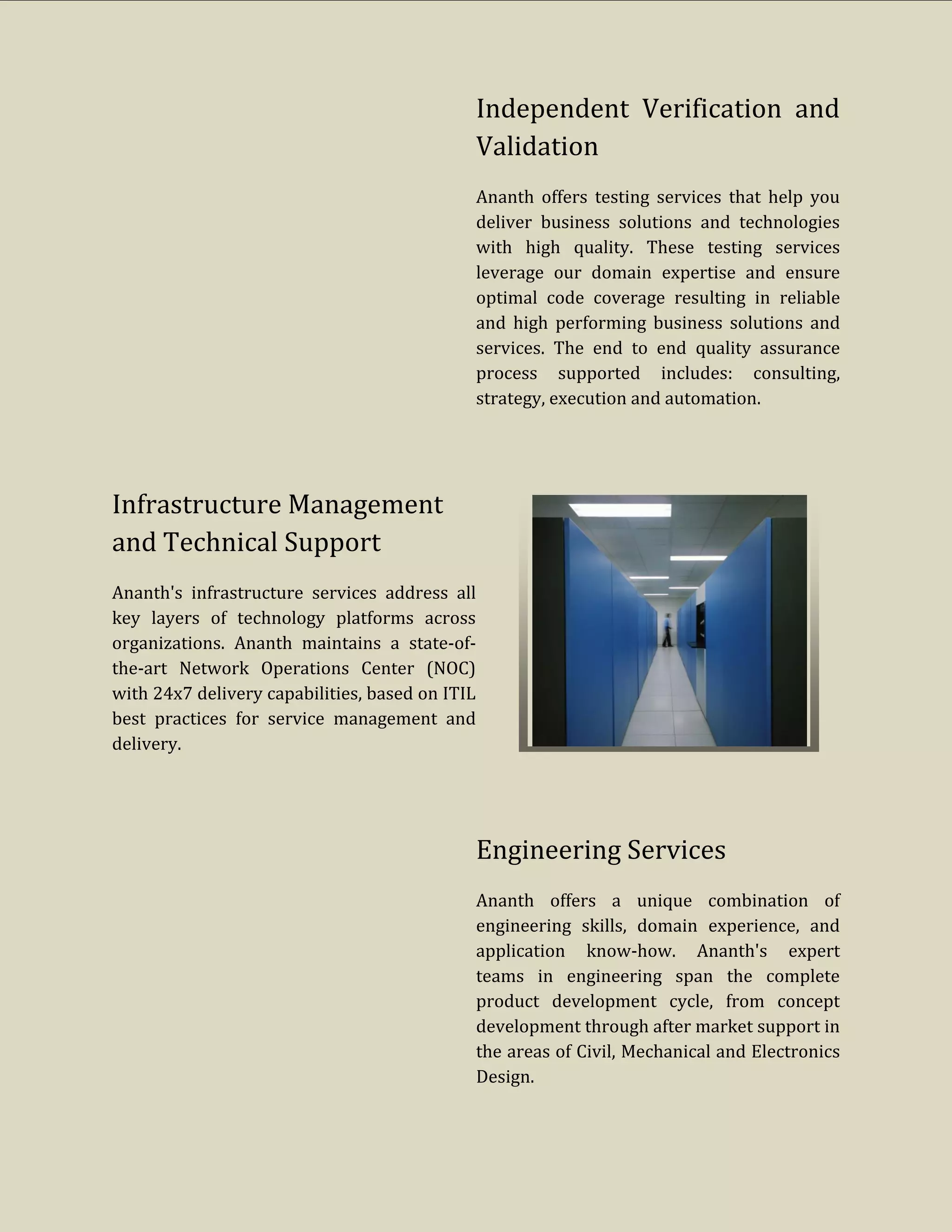 Ananth Technologies Corporate Profile | PDF