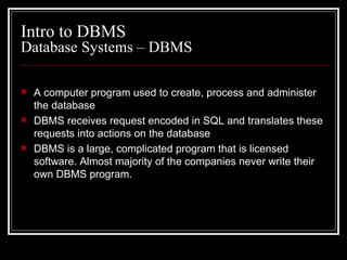 Data Base Management System | PPT