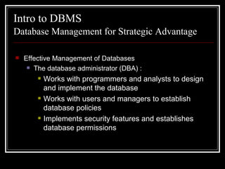 Data Base Management System | PPT