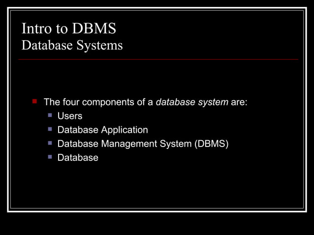 Data Base Management System | PPT