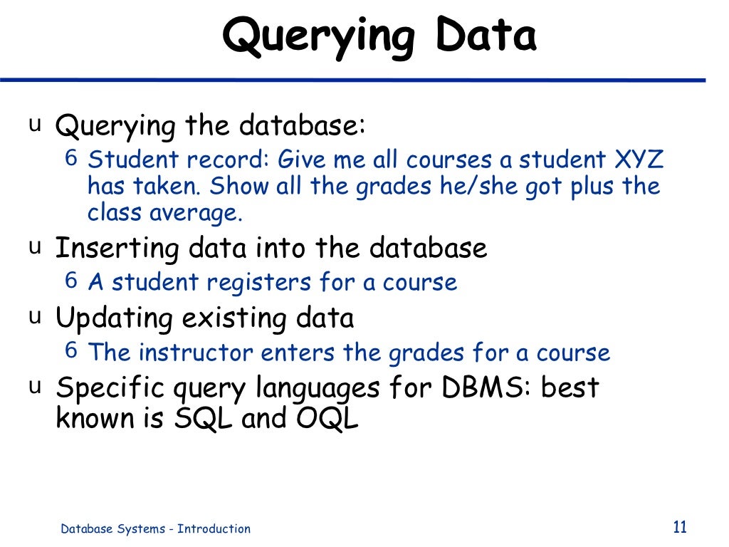 Dbms An Example