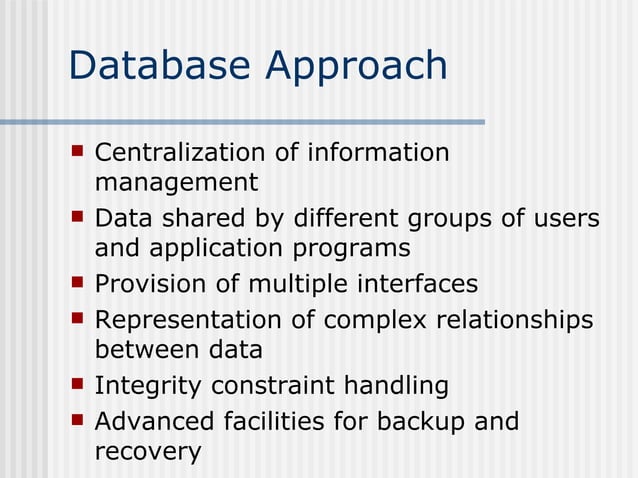 Files Vs DataBase | PPT | Databases | Computer Software and Applications