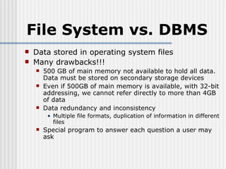 Files Vs DataBase | PPT