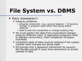 Files Vs DataBase | PPT