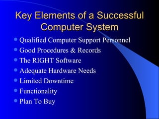 Elements of a Successful Computer System ver 1.0 | PPT