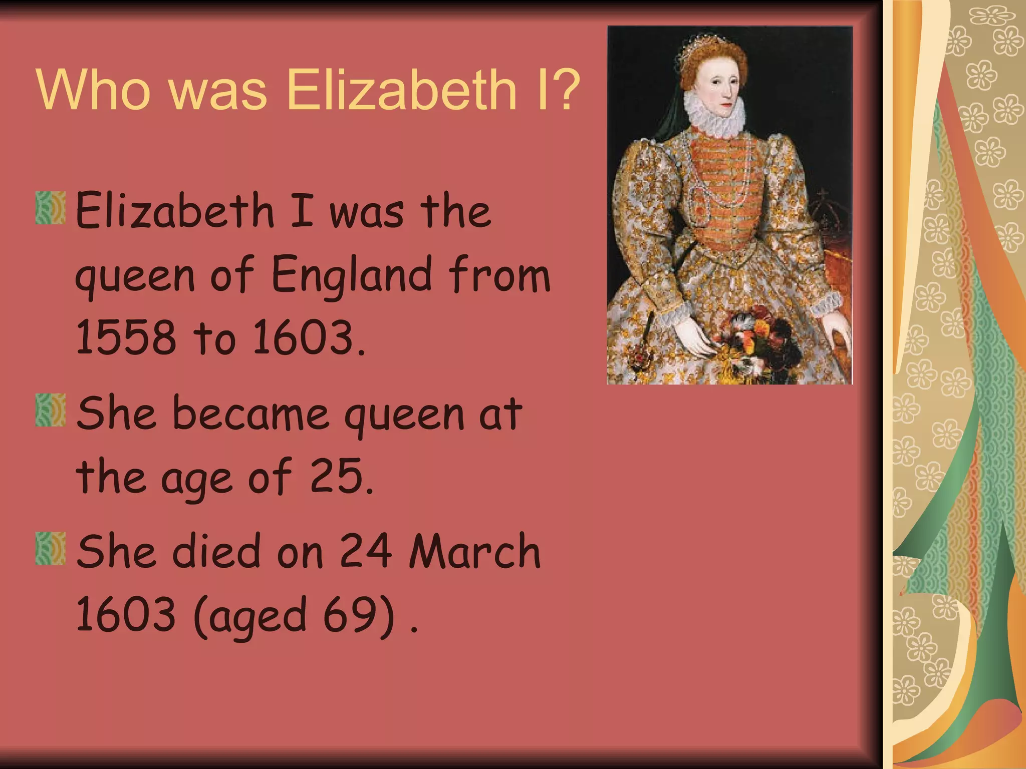 Elizabeth 1 & the Politics of the Elizabethan Era | PPT