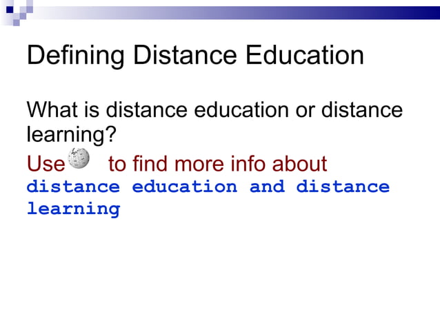 Distance Education | PPT