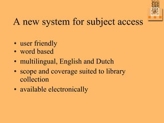 From classification to thesaurus | PPT