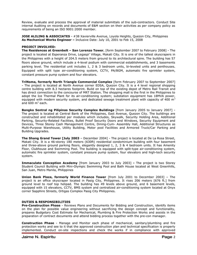 C:\Documents And Settings\User\My Documents\Log Jne\Feeling Lucky Cv\Jaime N Espiritu Cv | DOC