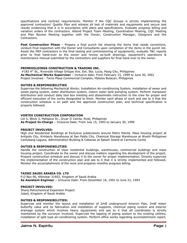 C:\Documents And Settings\User\My Documents\Log Jne\Feeling Lucky Cv\Jaime N Espiritu Cv | DOC