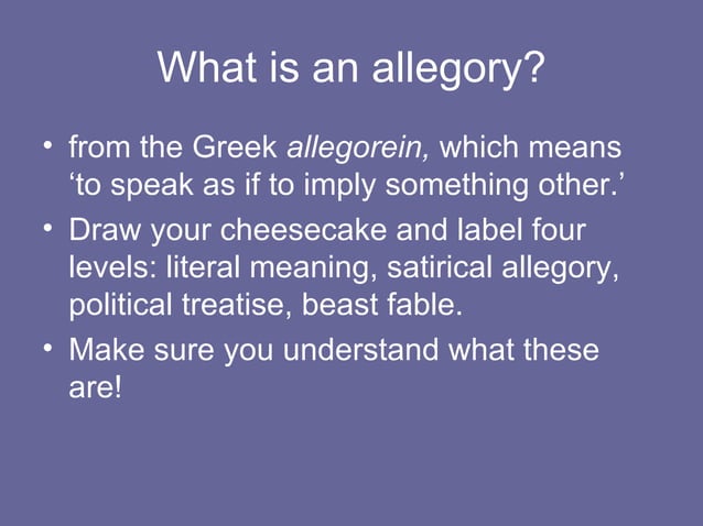 Animal Farm Allegory Powerpoint | PPT