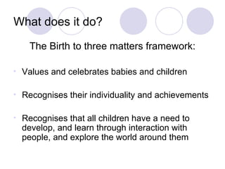 Birth to three matters | PPT