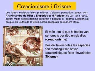 Creacionisme i fixisme (Darwin) | PPT