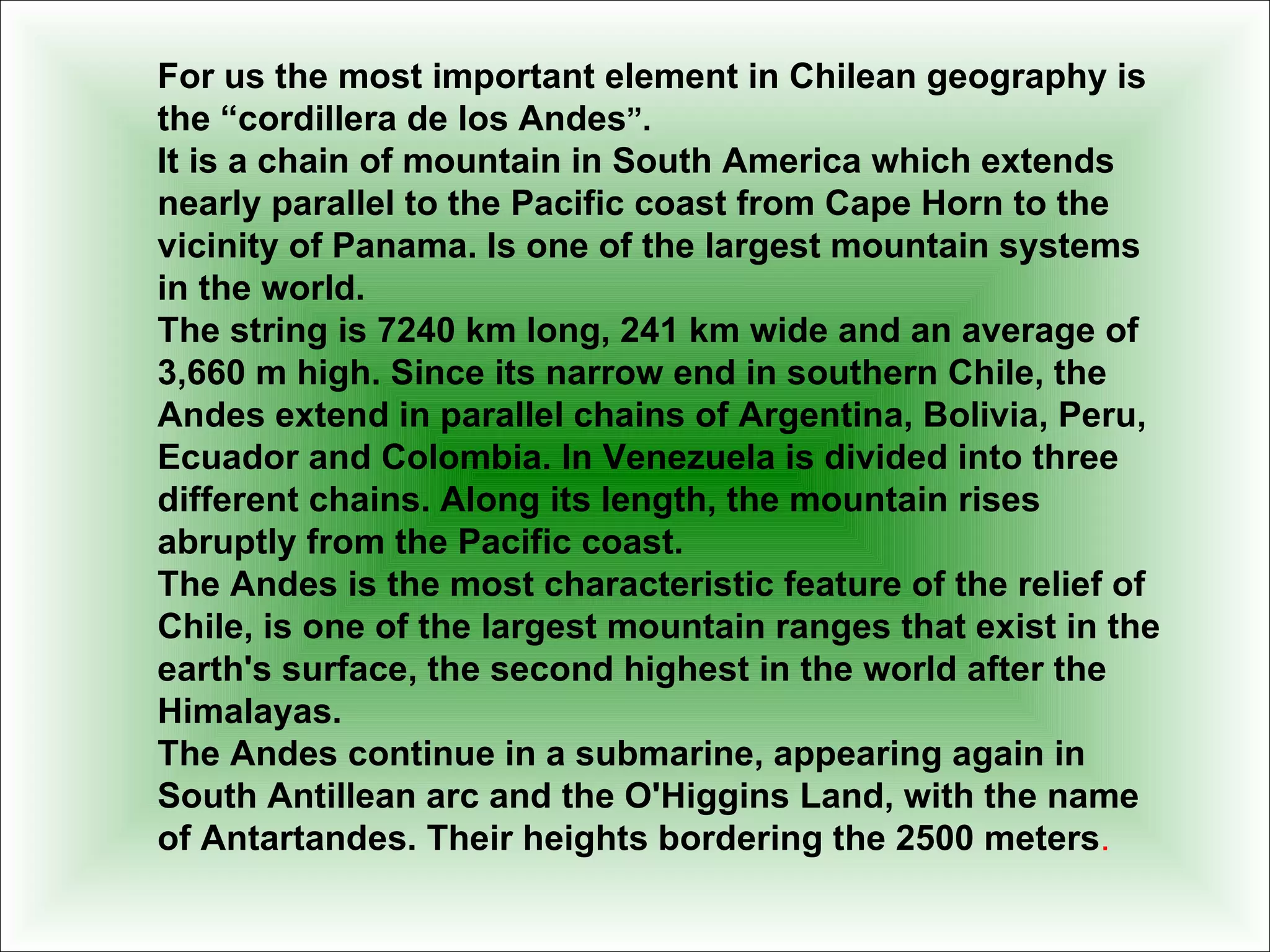 GEOGRAPHY IN CHILE | PPT