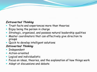 MBTI test - by Adhelia | PPT