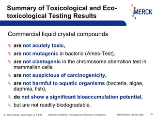 Merck Chemicals - Safety of LC Materials | PDF
